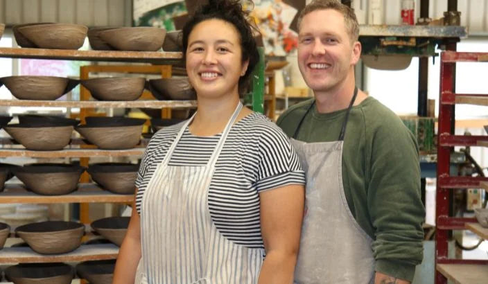 Waimea Weekly news article on Coral and Josh April 2025 – McGlashen Pottery